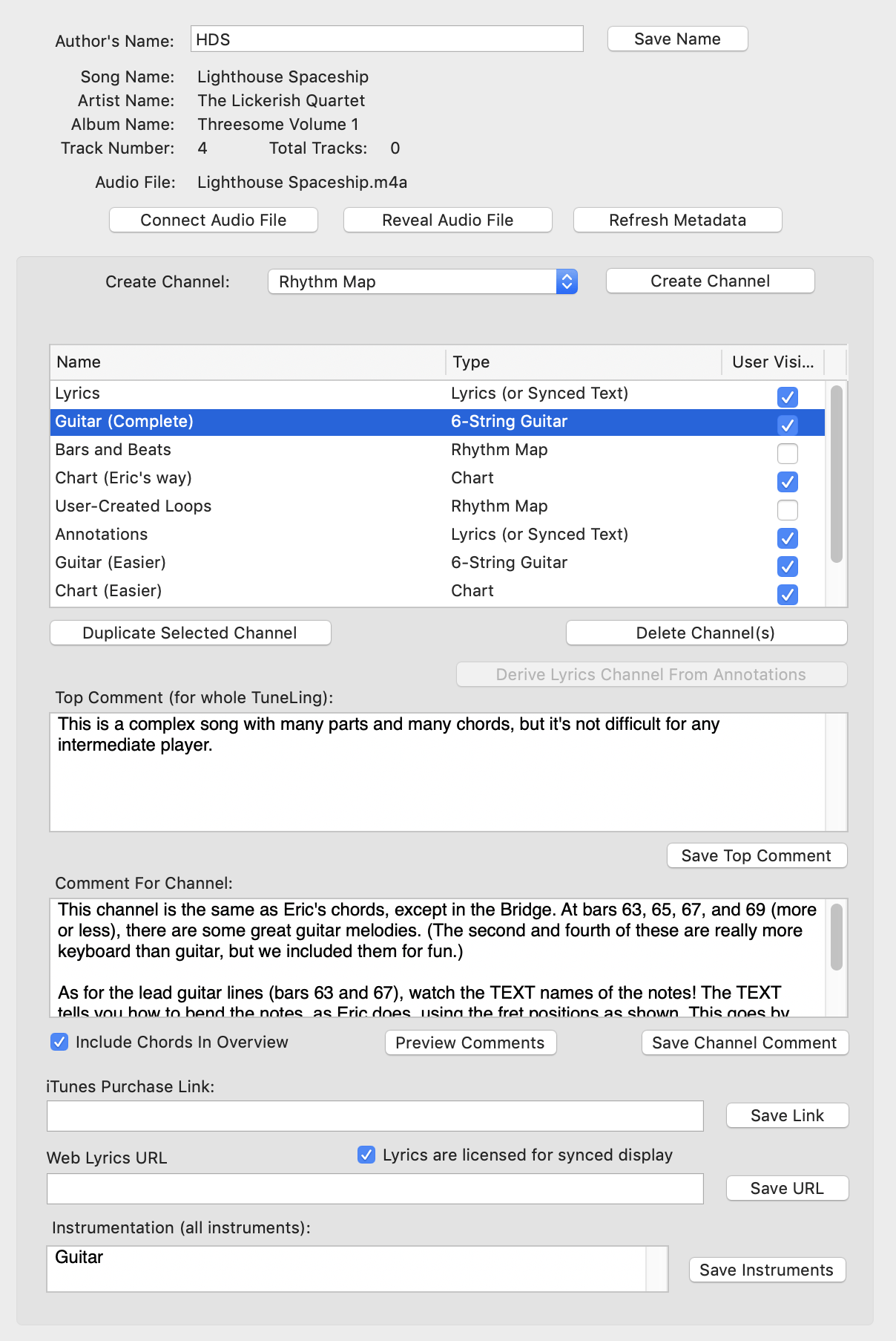 Chapter 16 - Overviews and Naming Channels • TuneLings